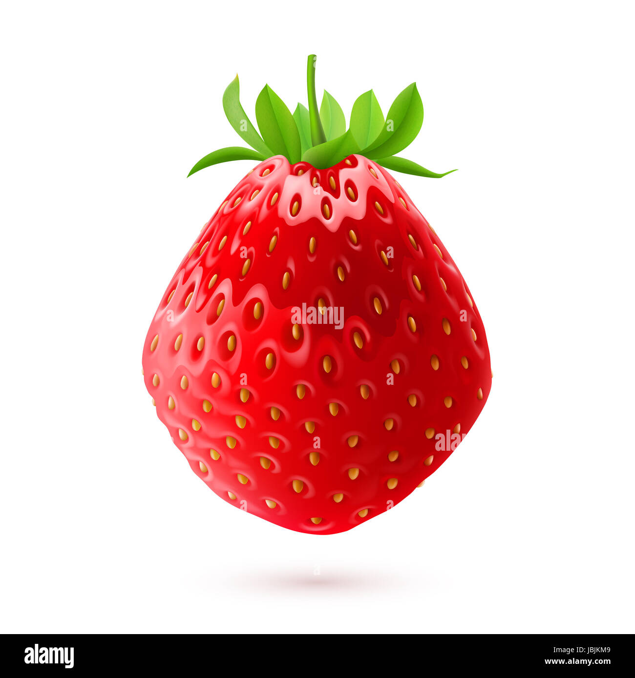 Realistic illustration of delicious fresh strawberry isolated on white ...