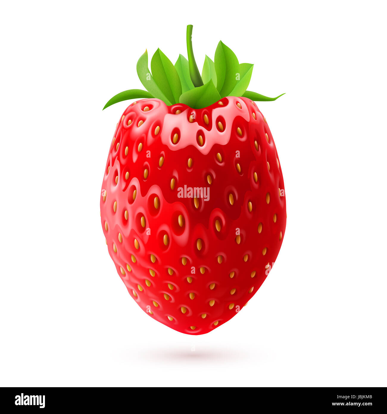 Illustration of fresh strawberry isolated on white background Stock ...