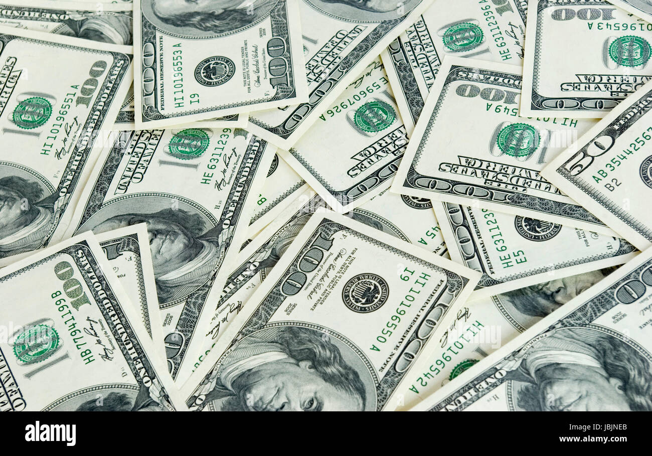 Money background from hundreds dollars Stock Photo - Alamy