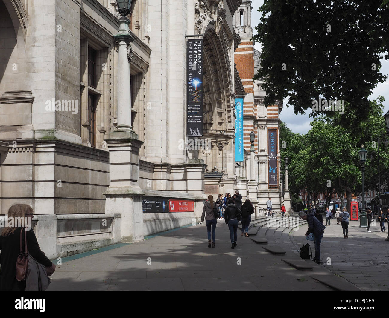 LONDON, UK - CIRCA JUNE 2017: Entrance to the Pink Floyd exhibition called Their Mortal Remains ...