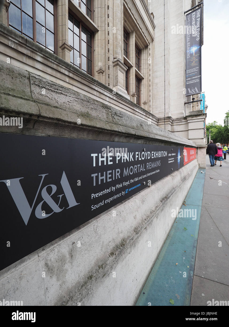 LONDON, UK - CIRCA JUNE 2017: Entrance to the Pink Floyd exhibition called Their Mortal Remains ...