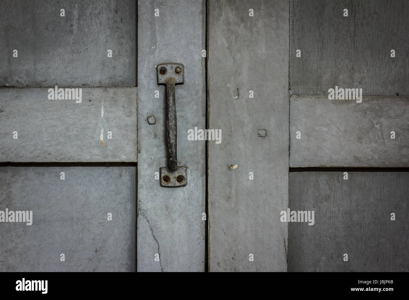 Window Handles on the gray of old windows Stock Photo - Alamy
