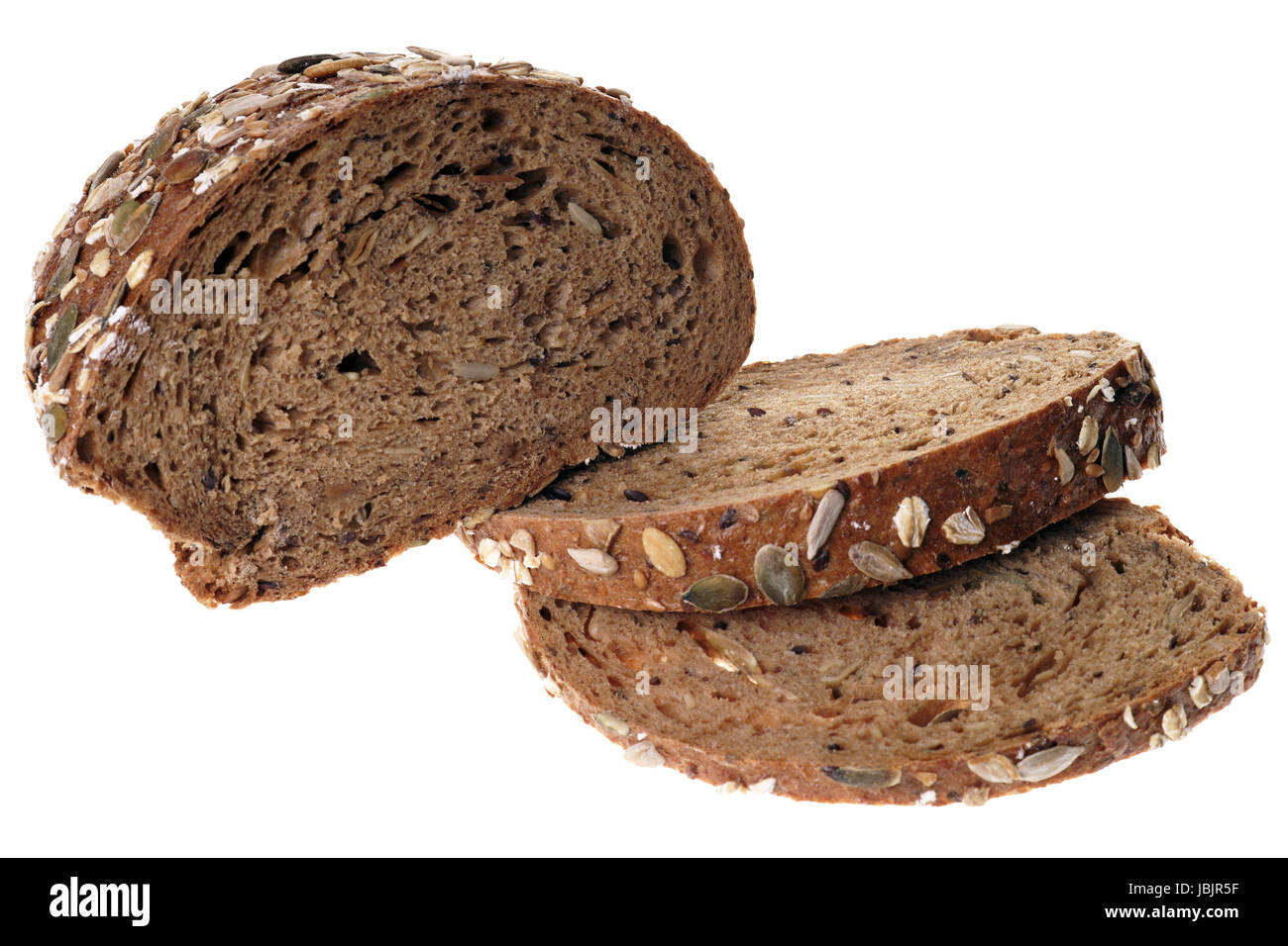 Wholemeal bread isolated over a white background Stock Photo - Alamy