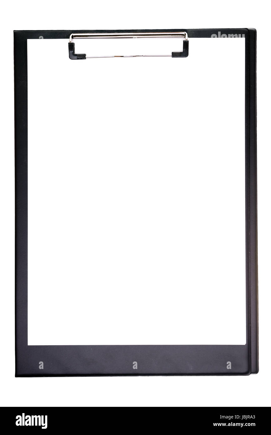 Clipboard with empty note isolated over a white background Stock Photo ...