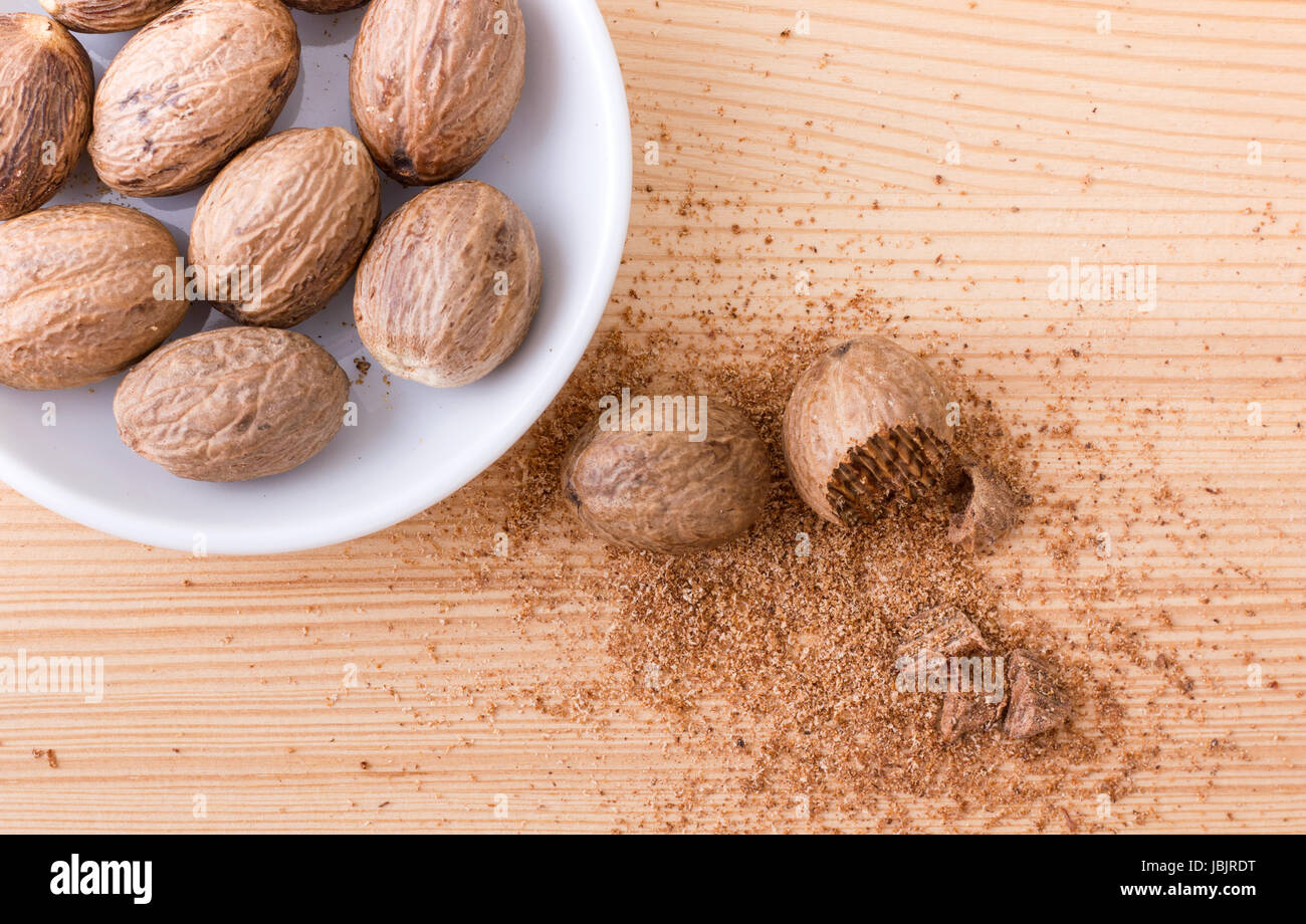 Whole and grated muscat Stock Photo - Alamy