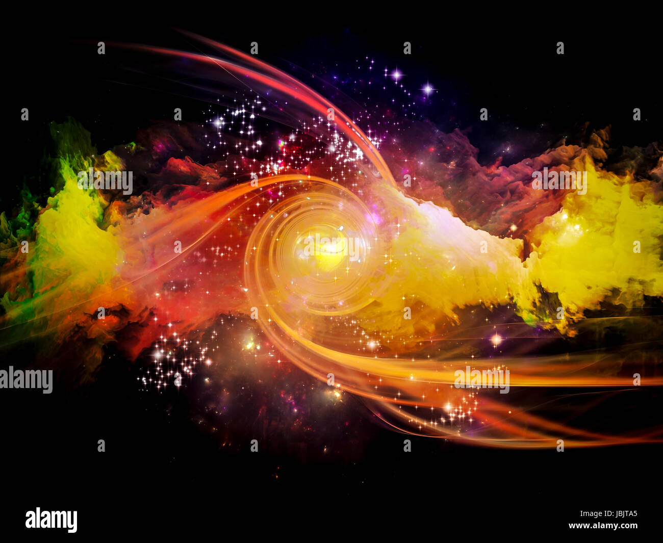Space Vortex series. Artistic abstraction composed of translucent ...