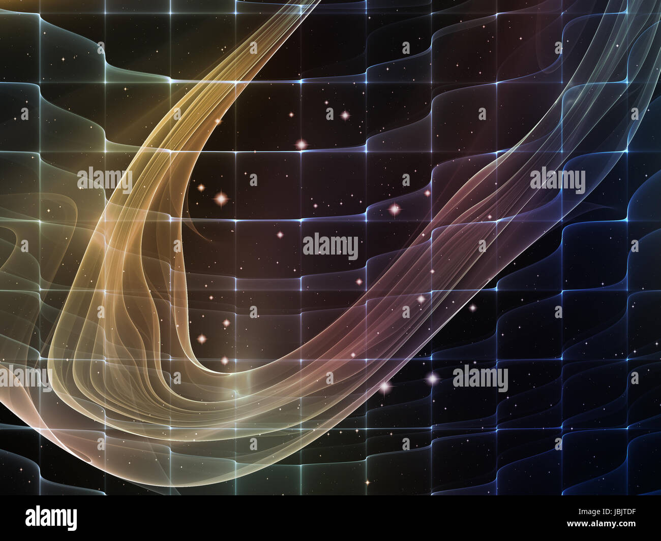 Geometry of Space series. Abstract design made of conceptual grids ...