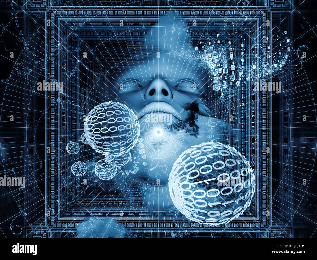 Beyond Human series. Composition of human, fractal and natural forms on ...