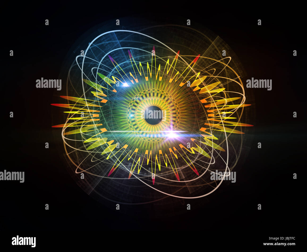 Eye Particle series. Abstract design made of eye shape and fractal ...