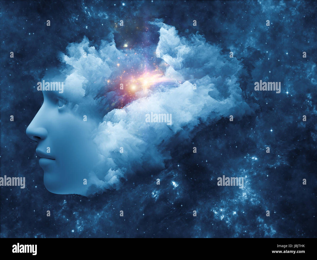 Universal Mind series. Visually pleasing composition of human head and ...