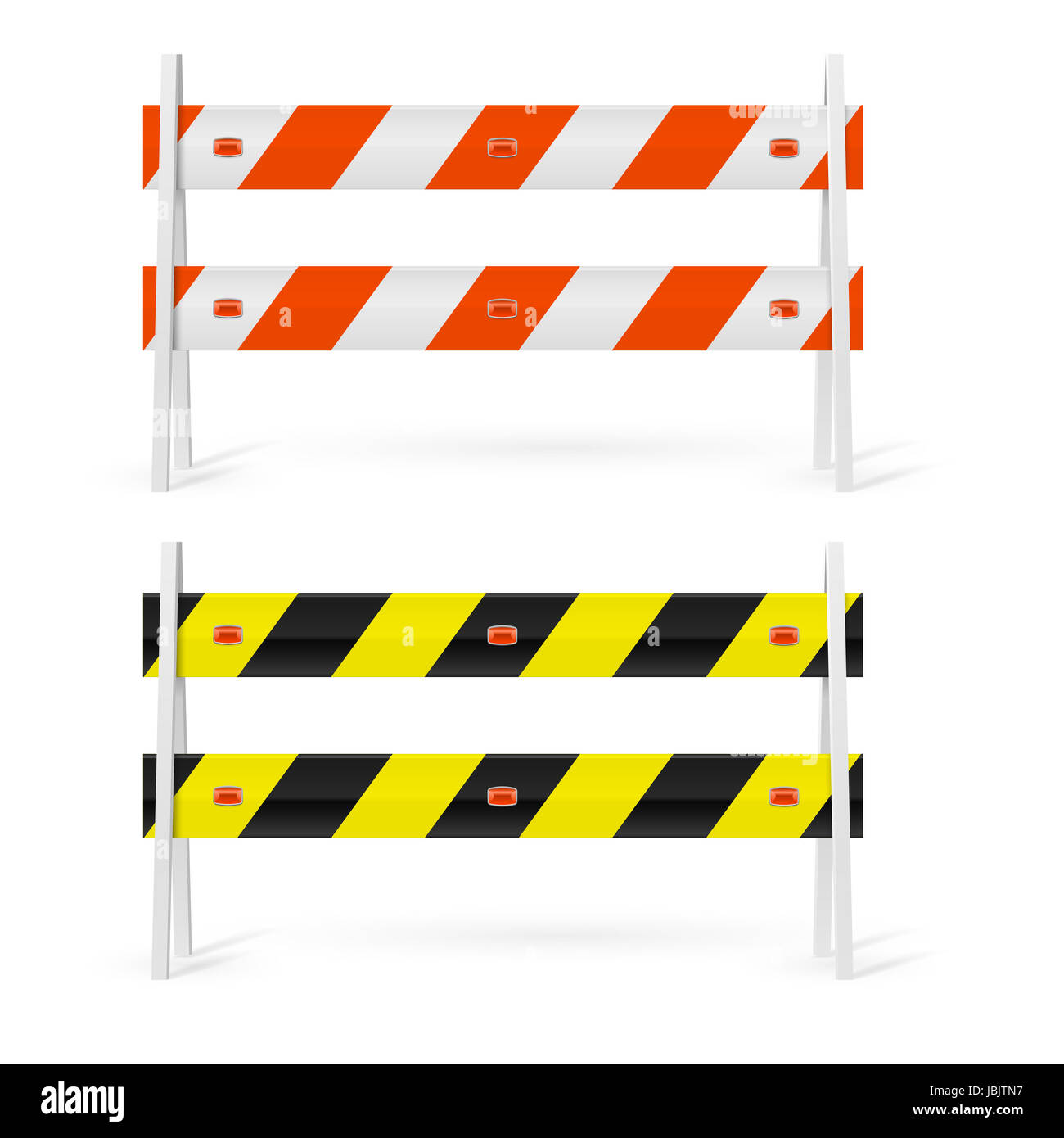 Barrier precaution road Cut Out Stock Images & Pictures - Alamy