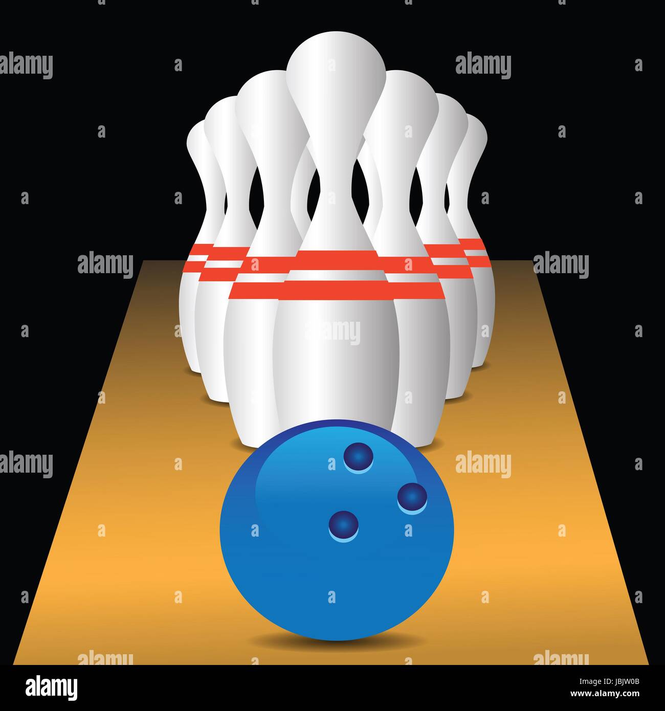 colorful illustration with bowling game for your design Stock Photo - Alamy