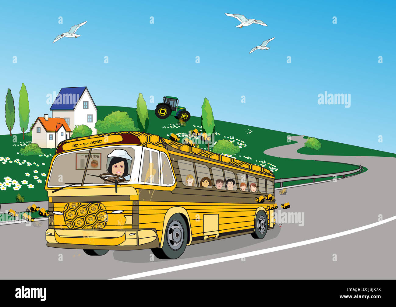 Coach trip children hi-res stock photography and images - Alamy