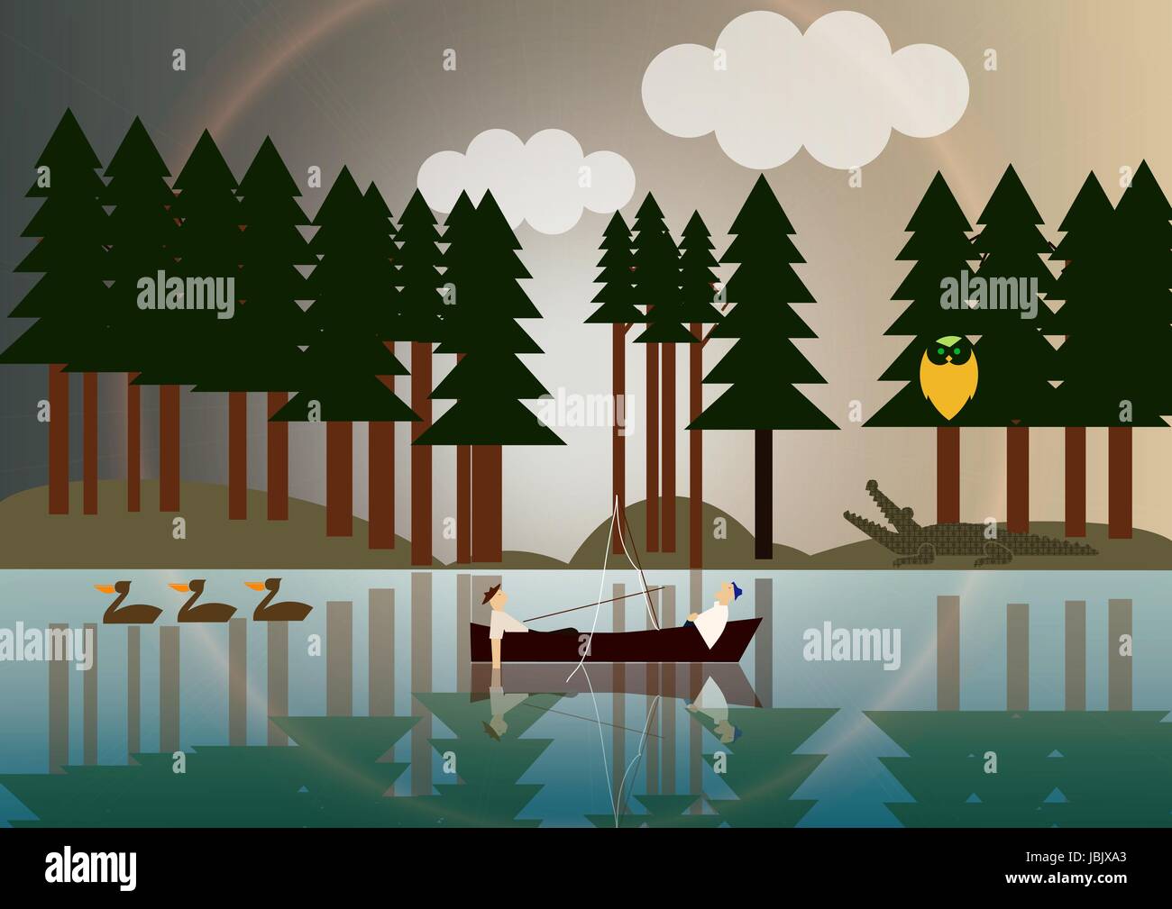 nature rowing boat Stock Photo - Alamy