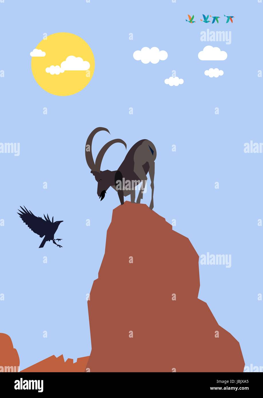 Raven and goat hi-res stock photography and images - Alamy
