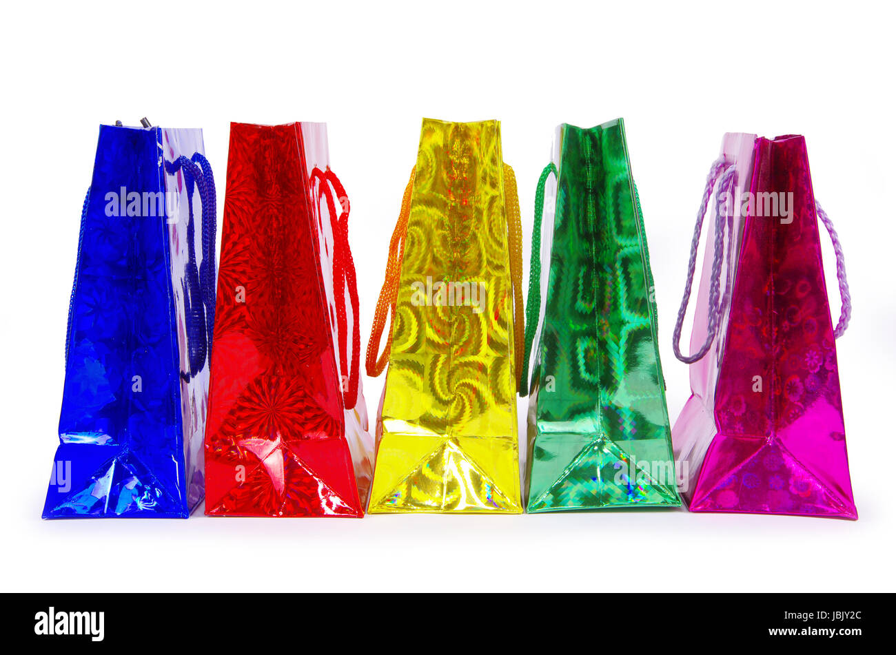 color shopping bag isolated on white background Stock Photo - Alamy