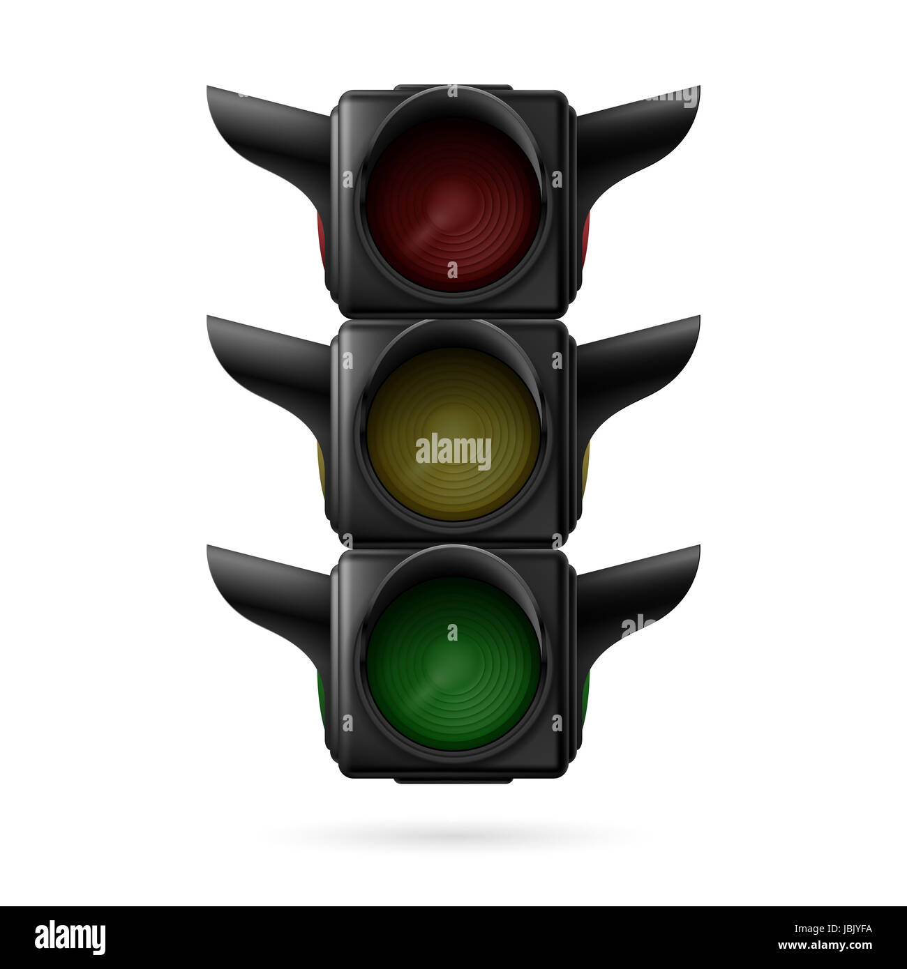 Realistic traffic lights with all three colors off. Illustration on ...