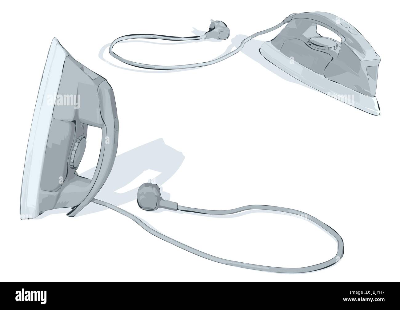 Two irons isolated on a white background Stock Vector Image & Art - Alamy