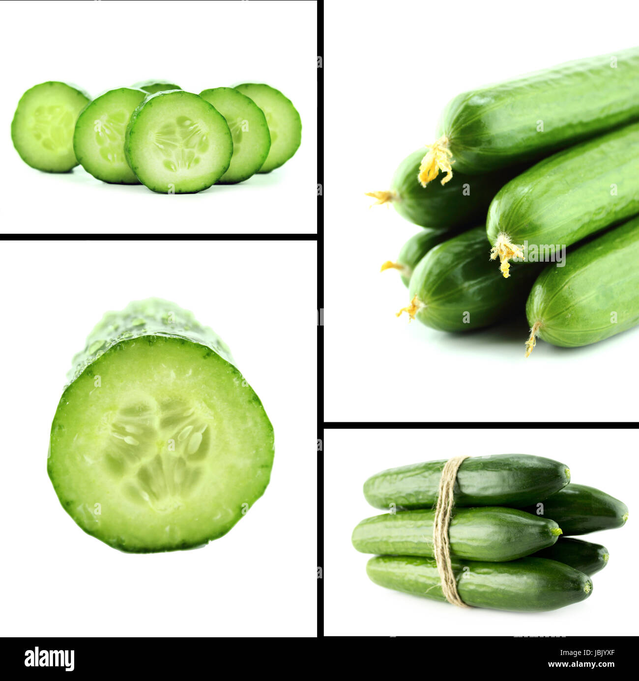 Healthy and organic food, Set of fresh Cucumber Stock Photo - Alamy