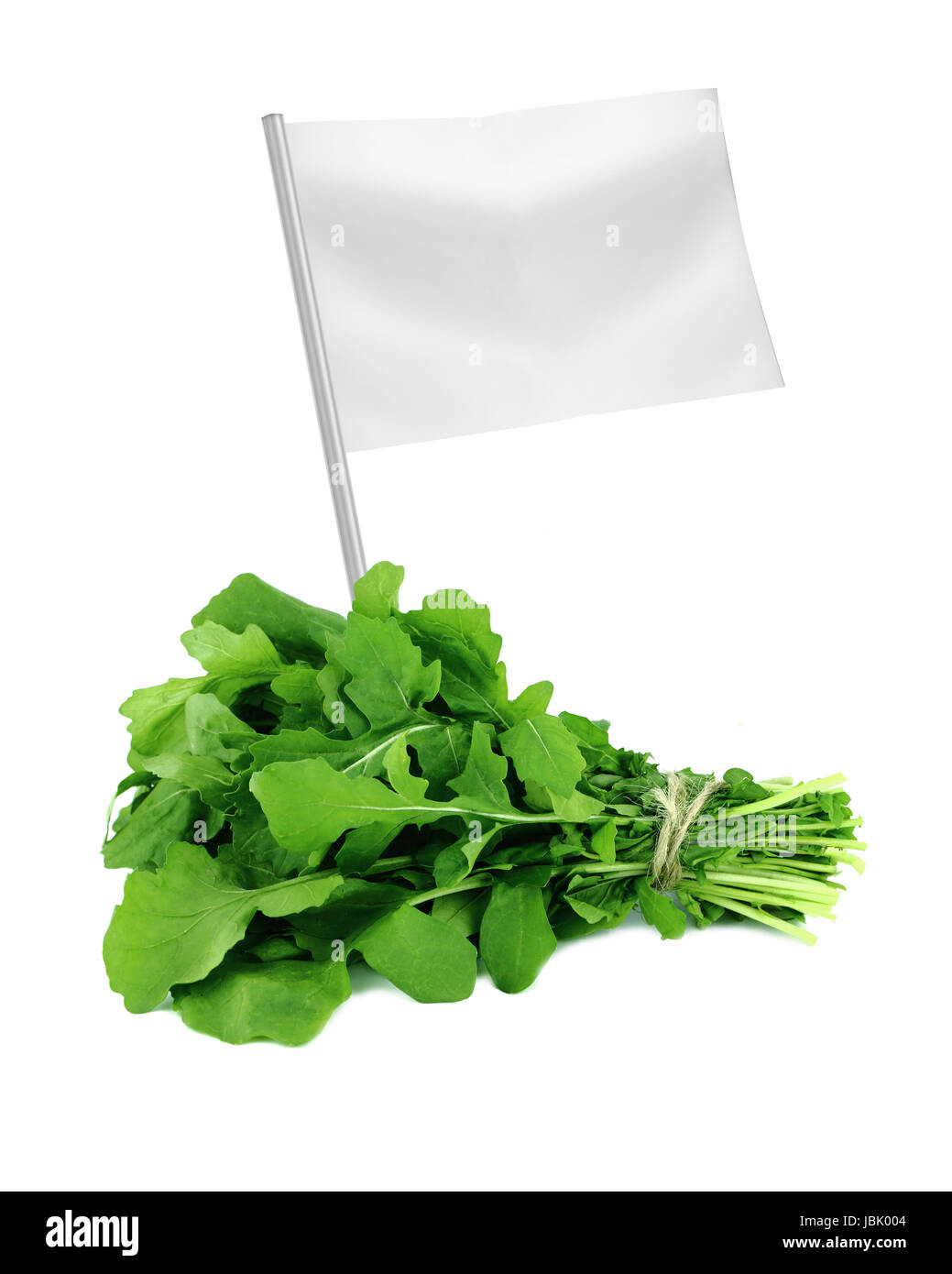 Healthy and organic food concept. Fresh Green Rocket or Roquette leaves ...