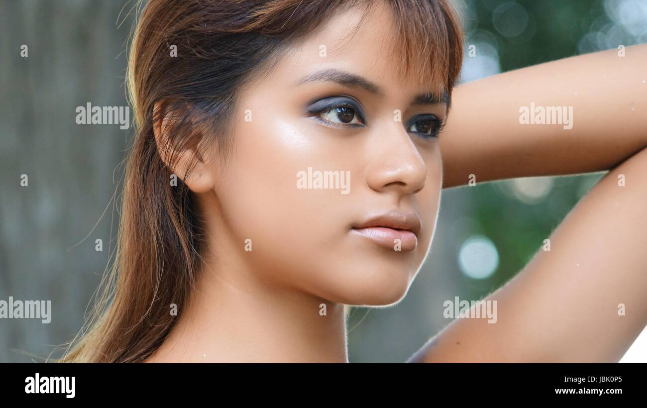 Girl With A Pretty Face Stock Photo - Alamy