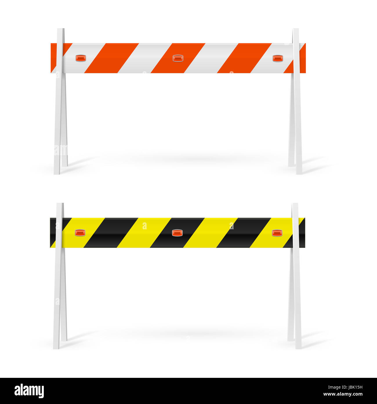 Barrier precaution road Cut Out Stock Images & Pictures - Alamy