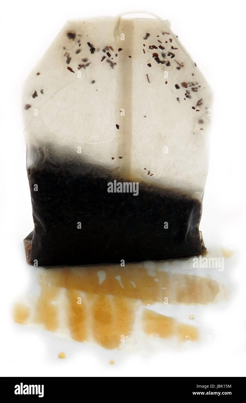 Teabag that has been used with stain Stock Photo - Alamy
