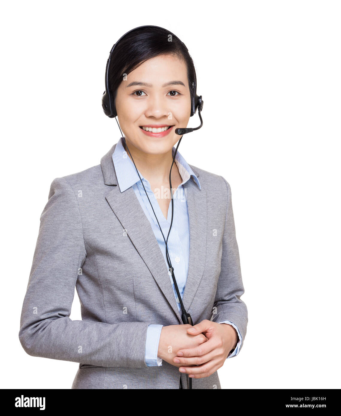 Asia female customer service Stock Photo - Alamy