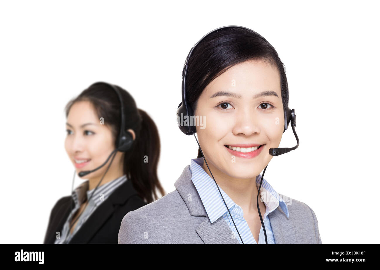 Happy chinese customer support team hi-res stock photography and images ...