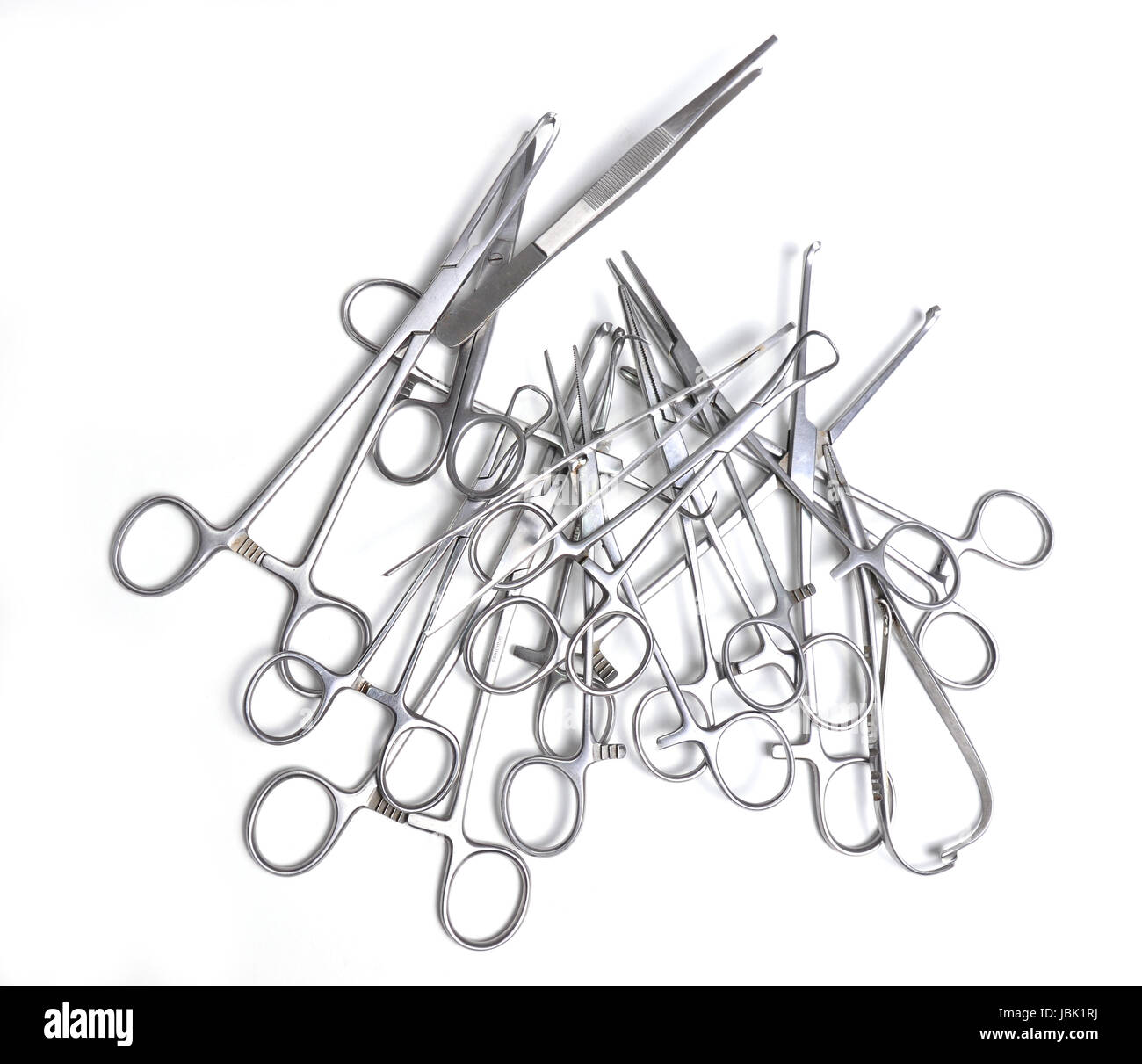 Surgical instruments isolated on white background Stock Photo - Alamy
