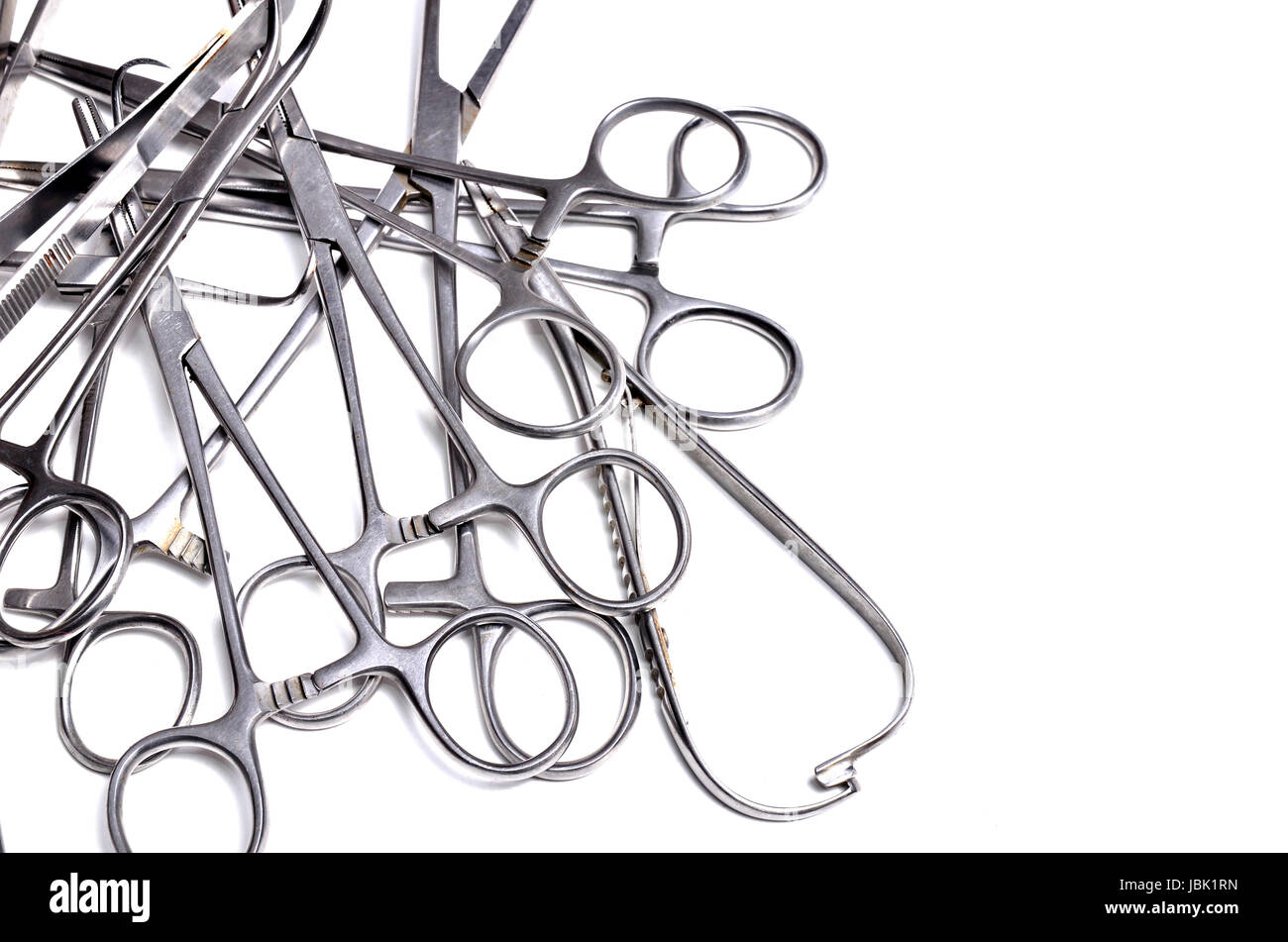 Surgical instruments isolated on white background Stock Photo - Alamy