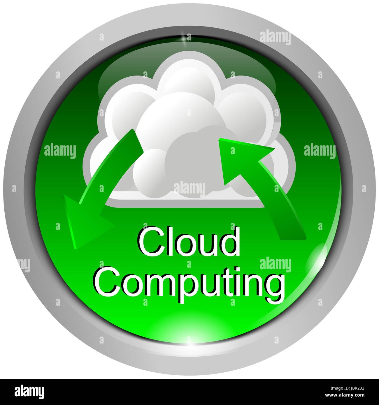 Button Cloud Computing Stock Photo - Alamy