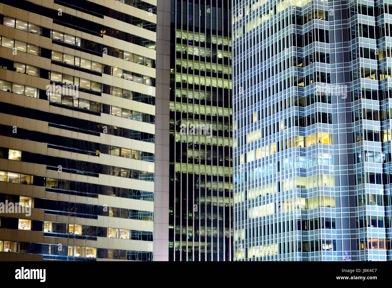 Office buildings at night Stock Photo - Alamy