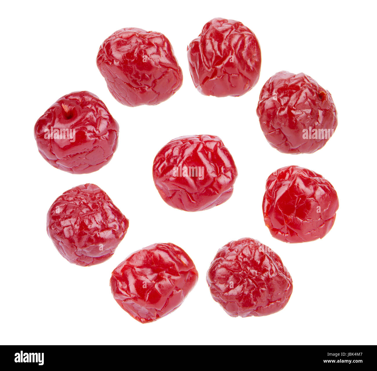 collection of dried red cherry isolated on white background Stock Photo ...
