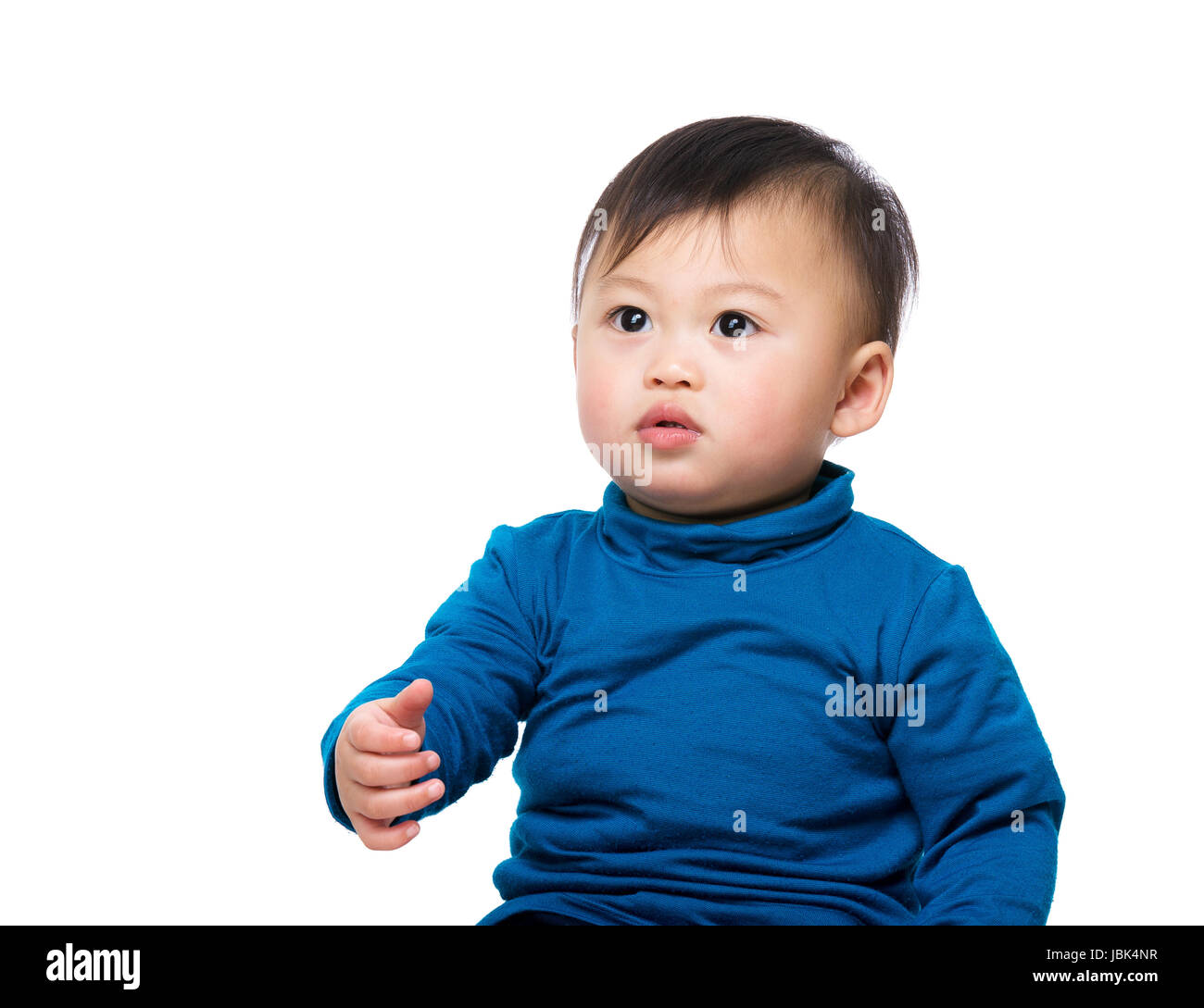 Asian baby boy hand up Stock Photo - Alamy