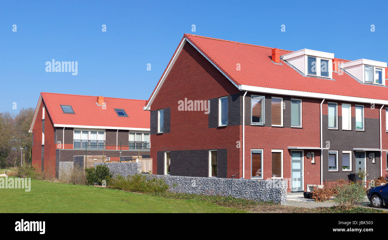 blocks of new terraced houses in the netherlands Stock Photo - Alamy