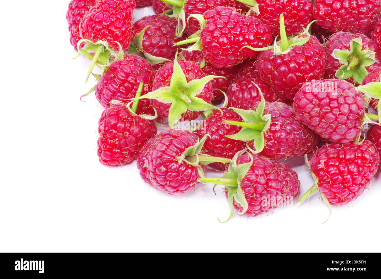 fresh raspberry closeup isolated on white background Stock Photo - Alamy