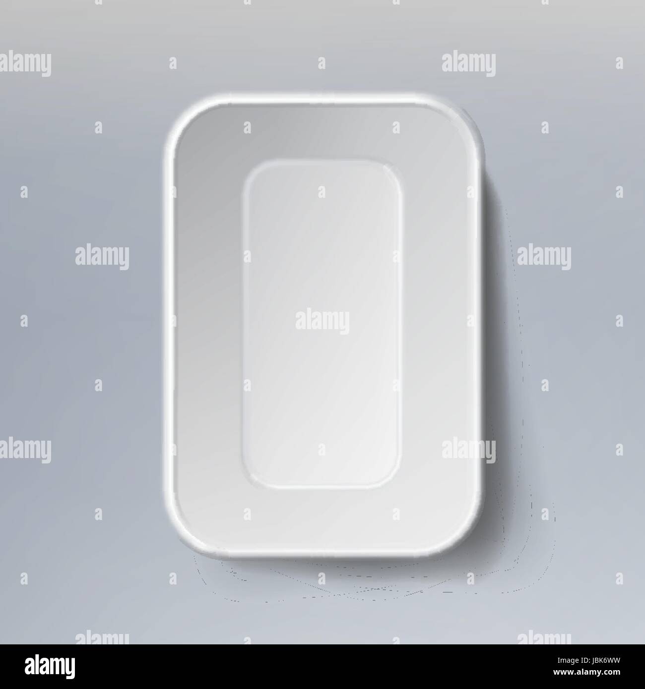 Empty Blank Styrofoam Plastic Food Tray Container. White Empty Mock Up ...