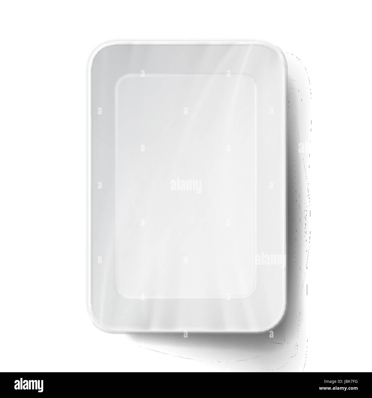 Empty Blank Styrofoam Plastic Food Tray Container. White Empty Mock Up ...