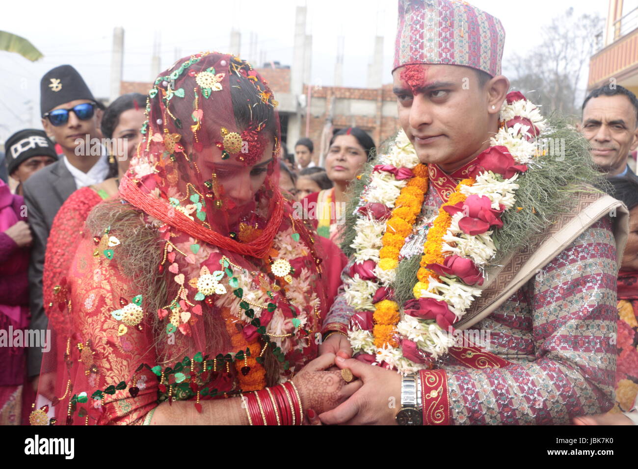 Nepali Traditional wedding ceremony bright and bright groom Stock Photo ...