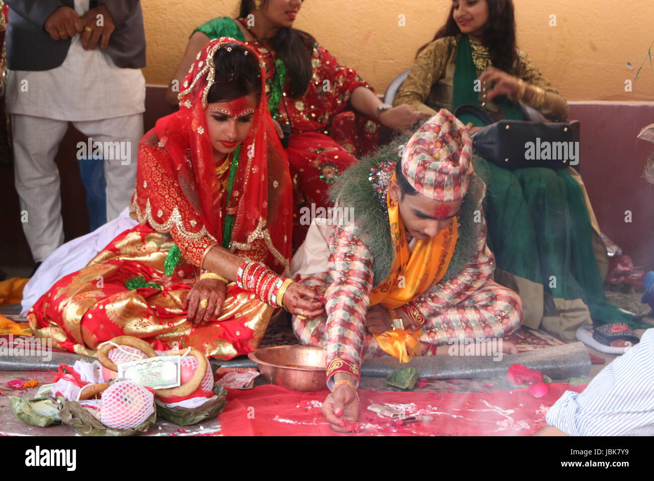 Nepali Traditional wedding ceremony bright and bright groom Stock Photo ...