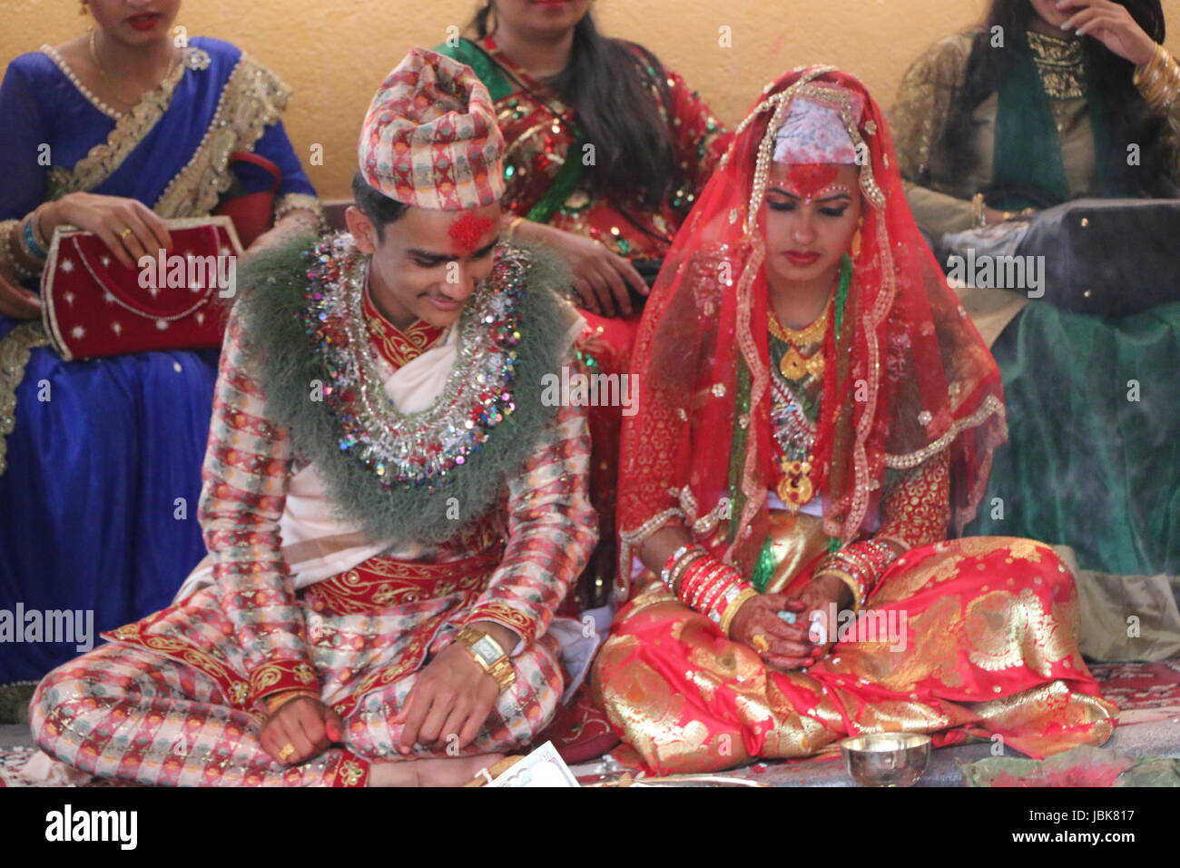 Nepali Traditional wedding ceremony bright and bright groom Stock Photo ...