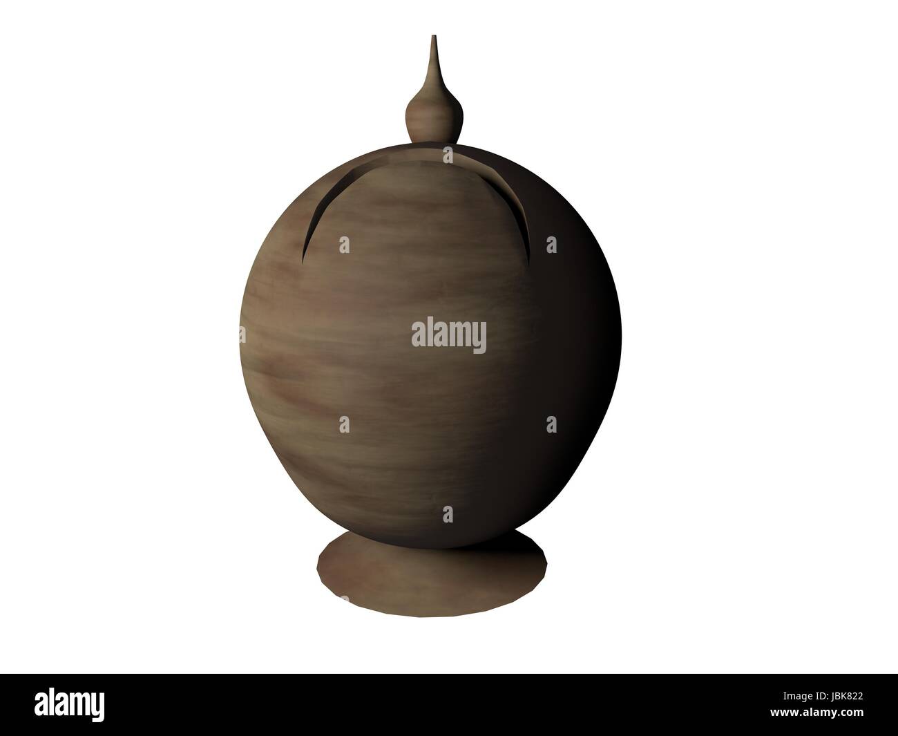 Terracotta piggy-bank isolated over white, 3d render Stock Photo - Alamy
