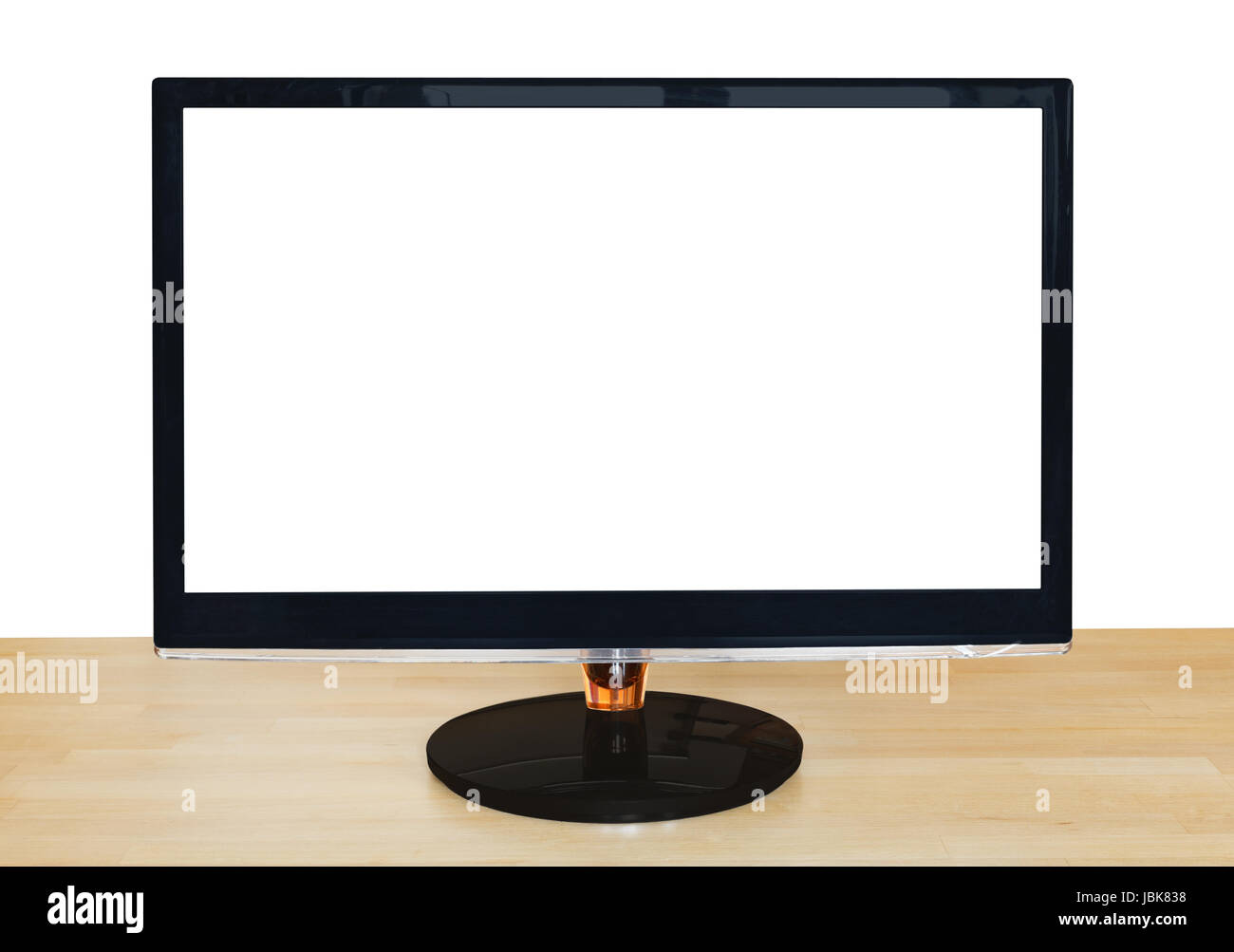 front view of computer black widescreen display with cut out screen on ...