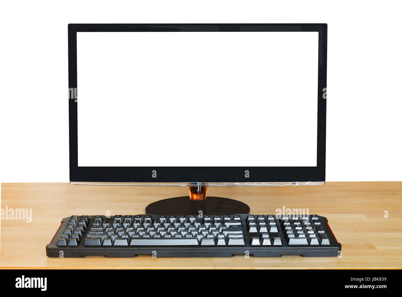 front view of computer black widescreen display with cut out screen and ...