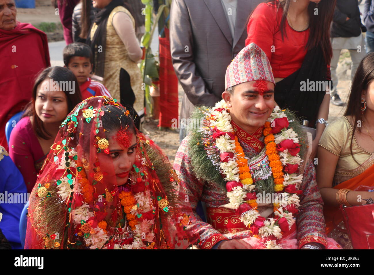 Nepali Traditional wedding ceremony bright and bright groom Stock Photo ...