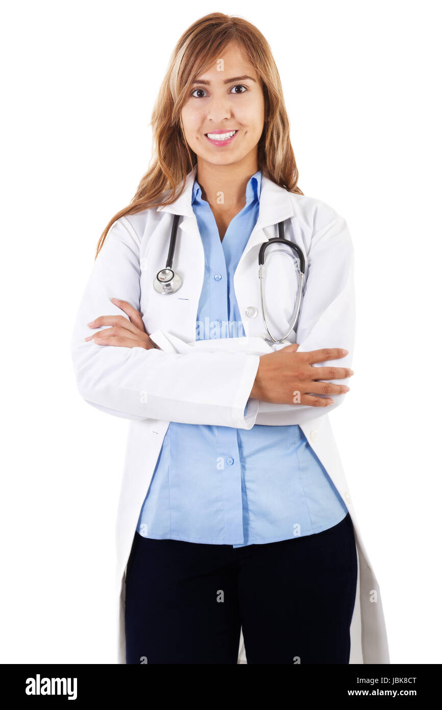 Stock image of female doctor isolated on white background Stock Photo ...