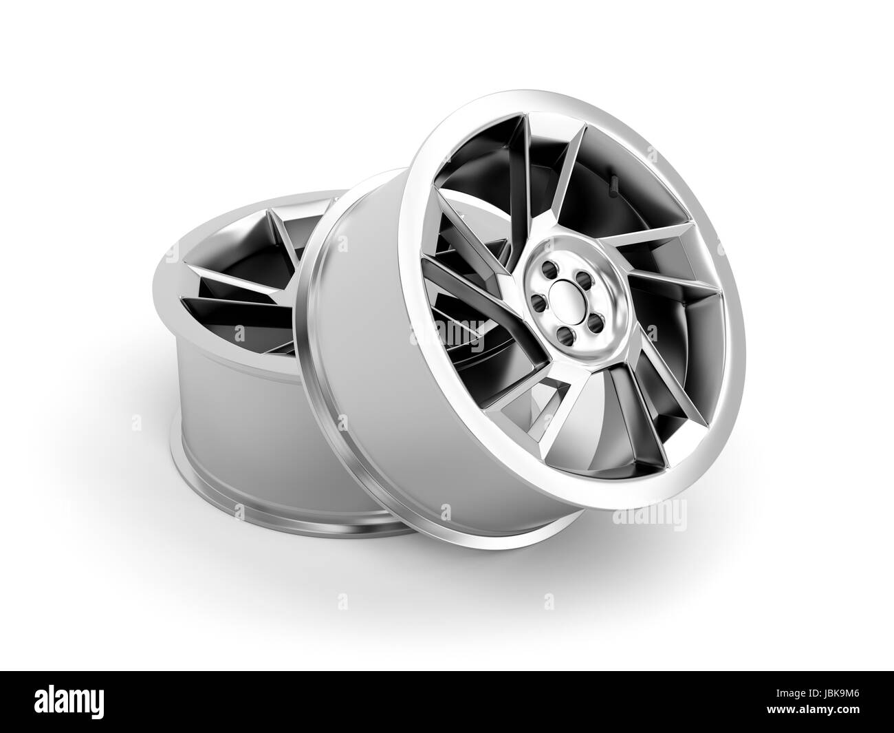 Alloy rims on white background Stock Photo - Alamy