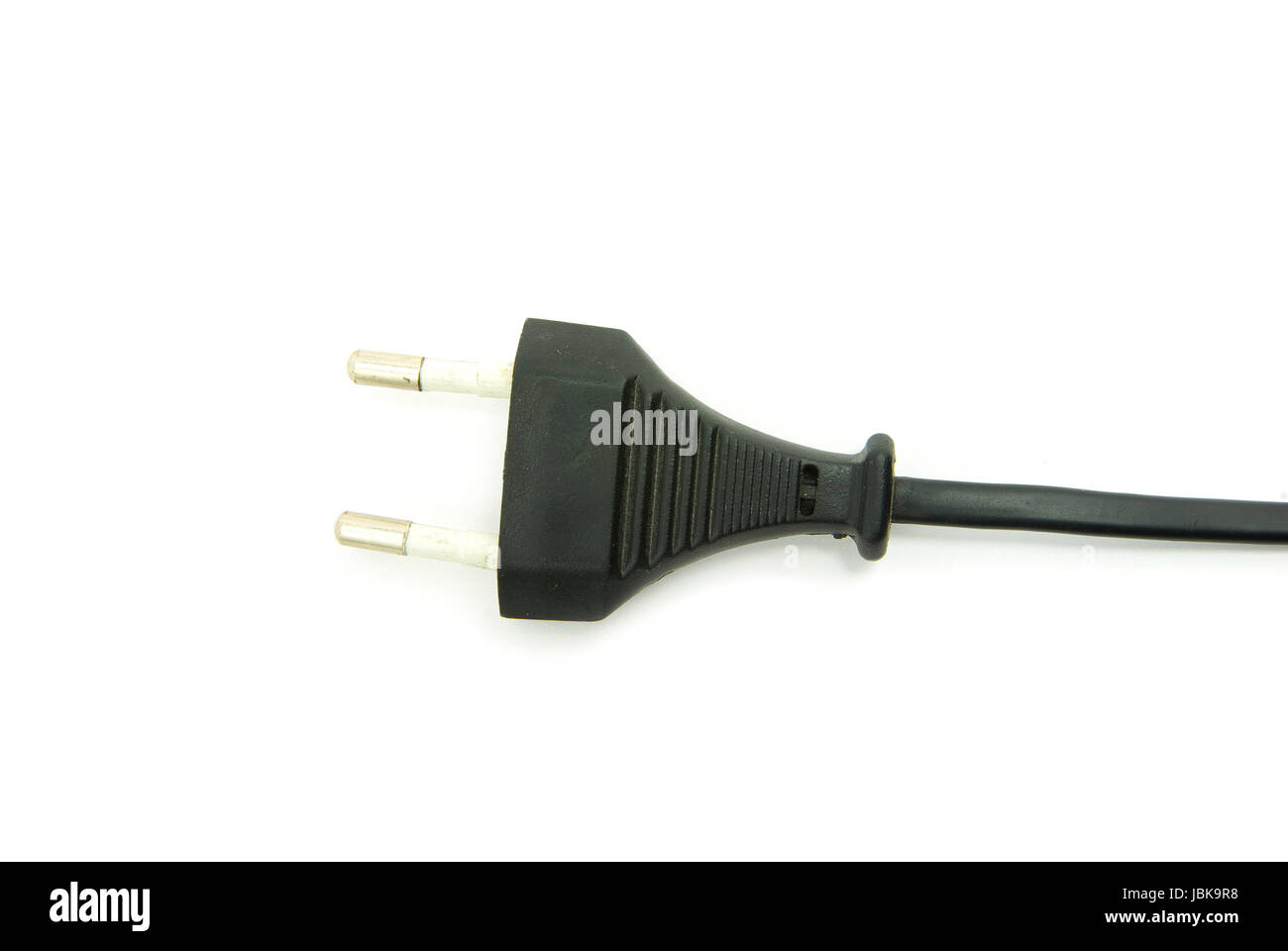 black power plug isolated on a white Stock Photo - Alamy