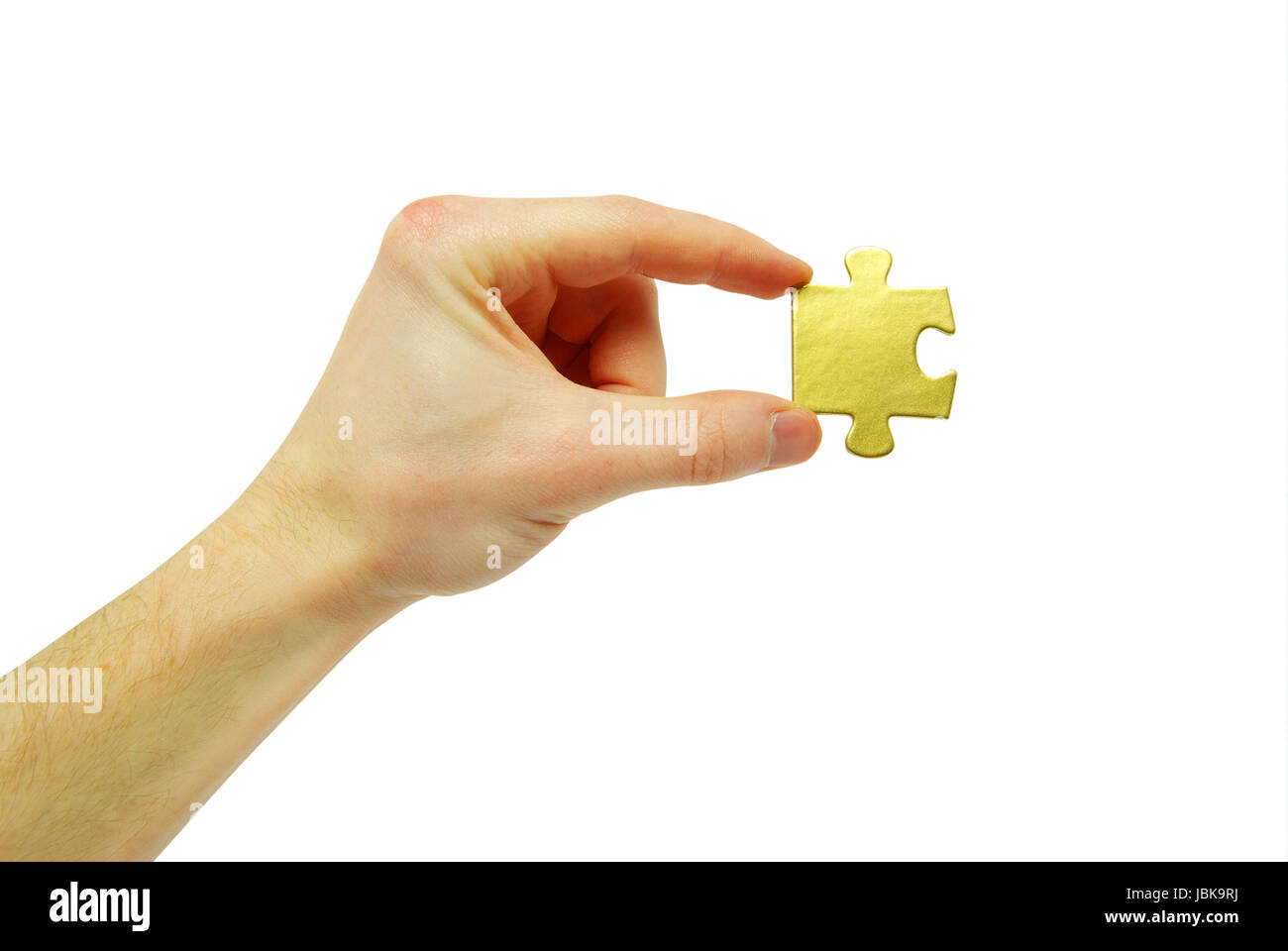 puzzle in hand isolated on white background Stock Photo - Alamy